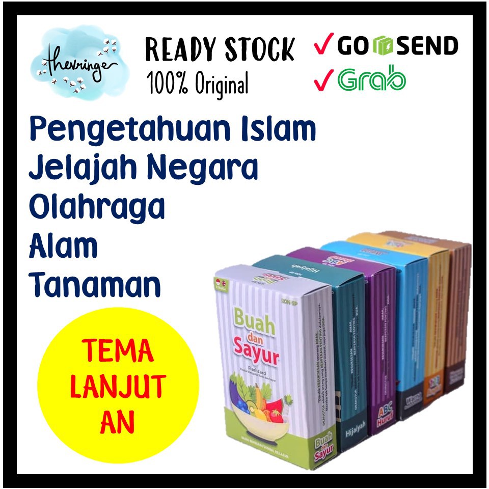 Jual TEMA LANJUTAN Flash Card Anak negara Bahasa Arab Doa Islam ...