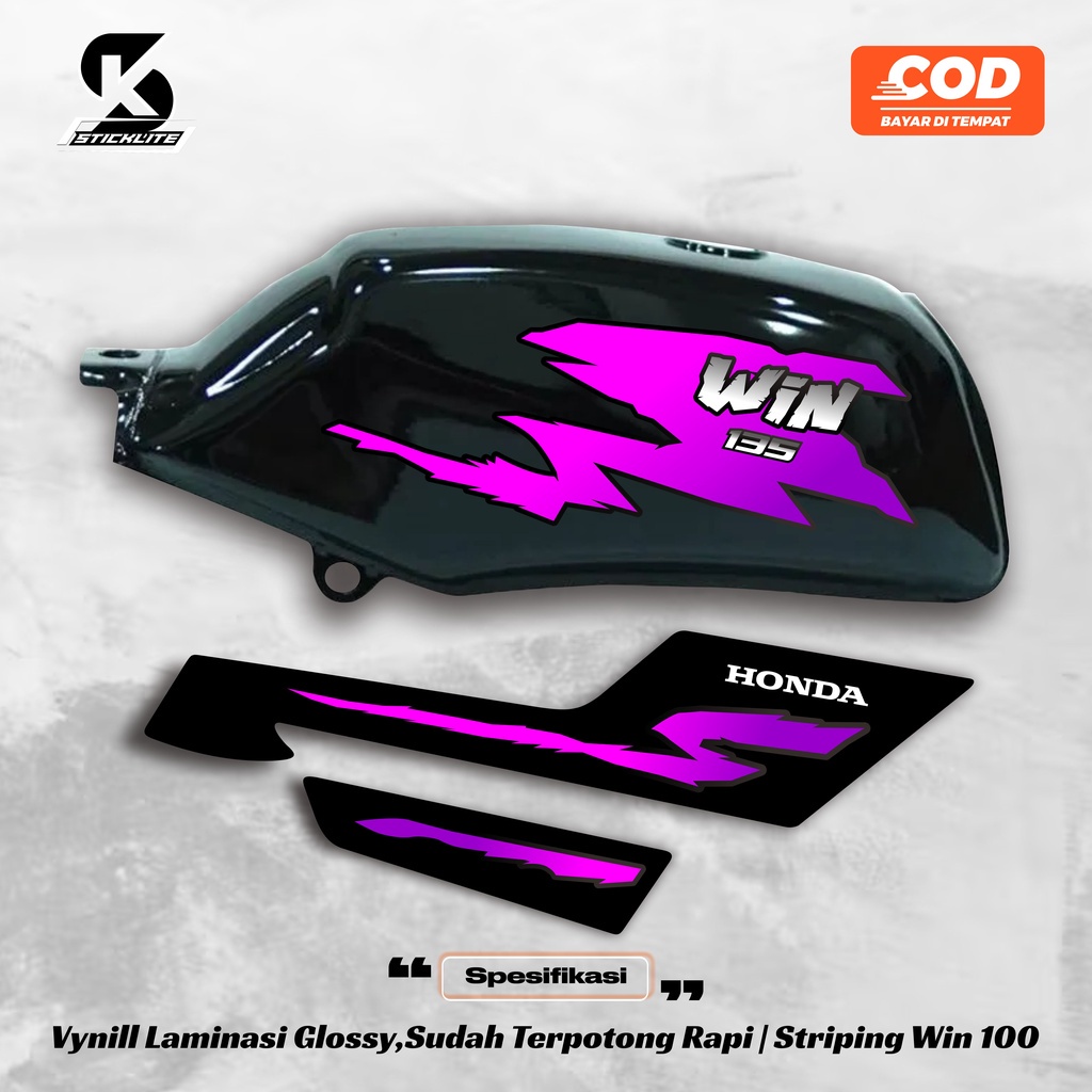 Jual stiker motor - striping HONDA WIN 100 08 sticker variasi - Racing ...