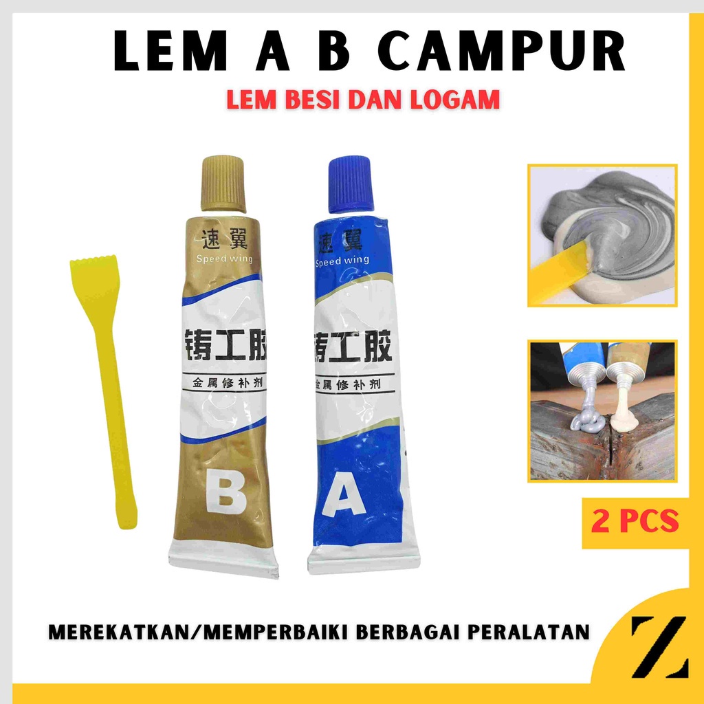 Jual Lem Epoxy AB Lem Campur Lem Besi Radiator Penambal Anti Bocor ...
