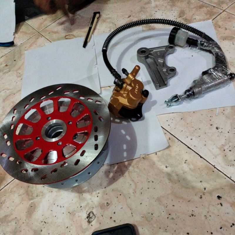 Jual PLENDES ADAPTOR CAKRAM BELAKANG SATRIA 2 TAK PLUS PIRINGAN CAKRAM ...