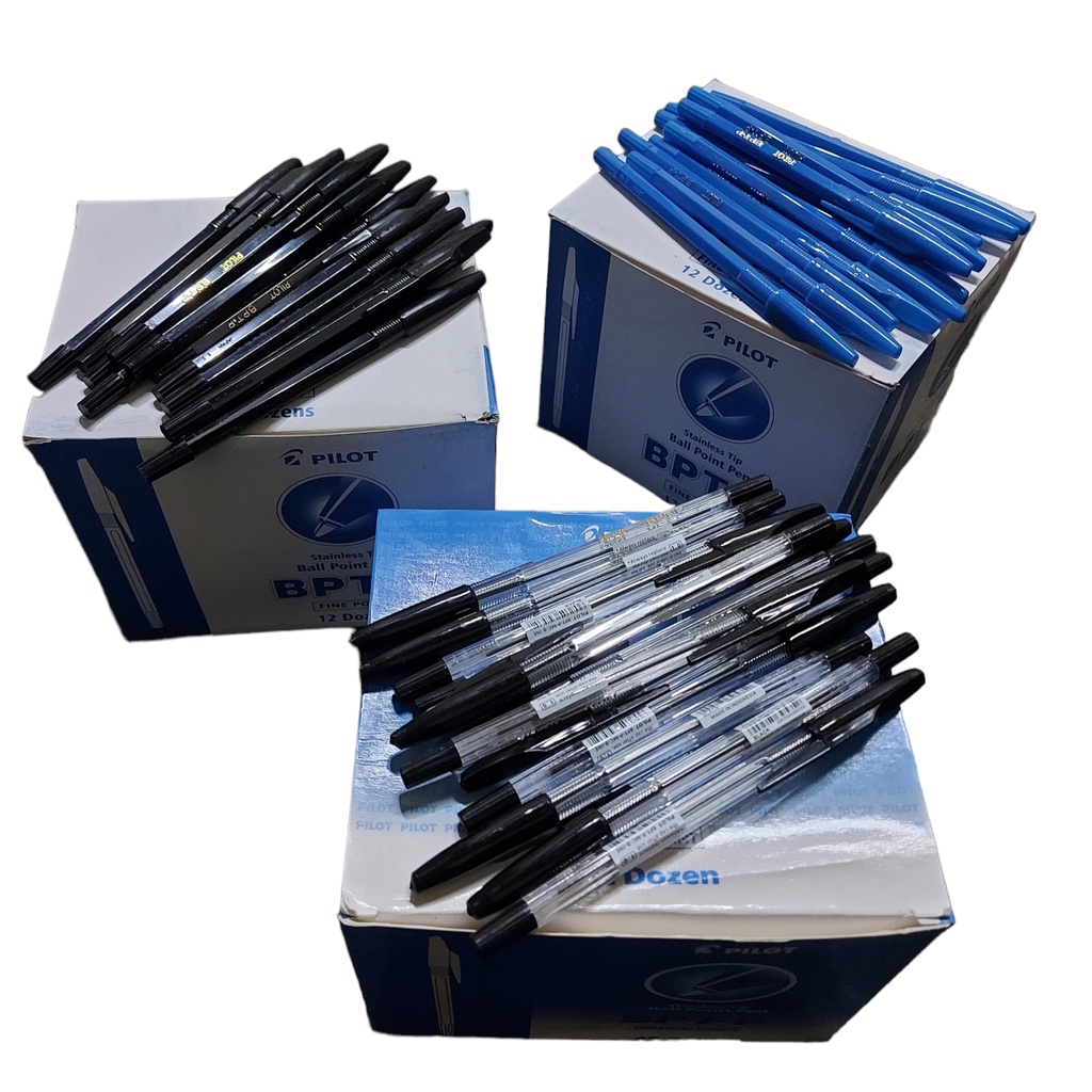 Jual Pulpen Bolpoint Pilot Medium/Fine Point BPT-P | 1 Gross : 144Pcs/12Lusin | Shopee Indonesia