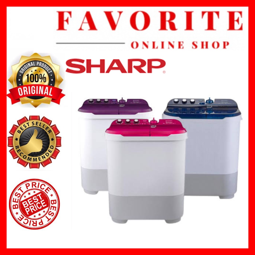 Jual MESIN CUCI SHARP 1090 EST 1090 10 KG 2 TABUNG 1090 10KG ...
