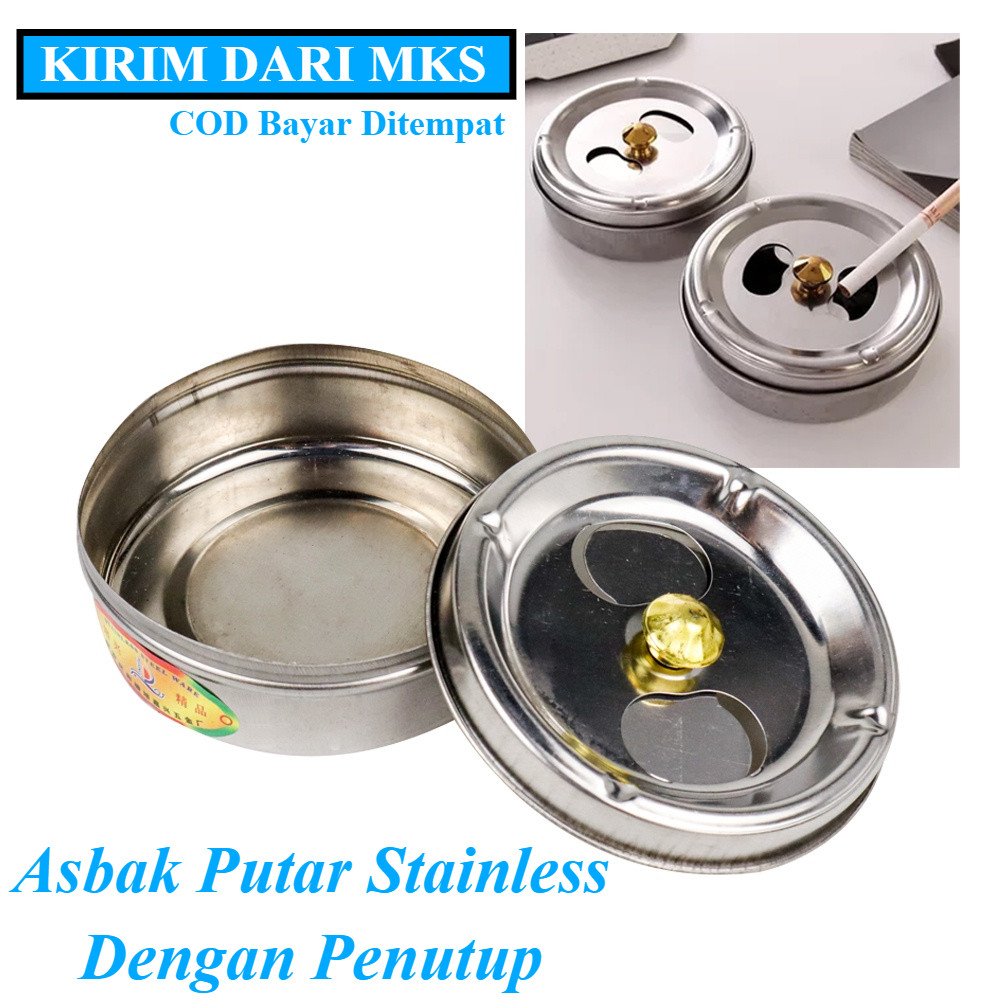 Jual COD MKS - Asbak Rokok Anti Angin Portable Rotation Enclosed ...