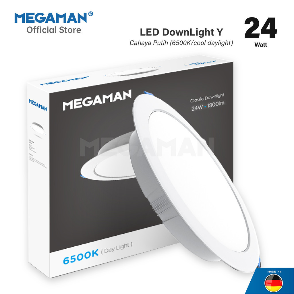Jual Lampu Plafon LED Downlight MEGAMAN MQTL1119-Y 5/7/9/12/15/24 Watt ...