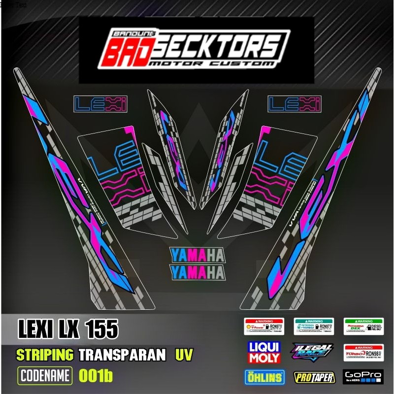 Jual Decal Sticker Striping Variasi Transparan Uv LEXI LX 155 All New ...