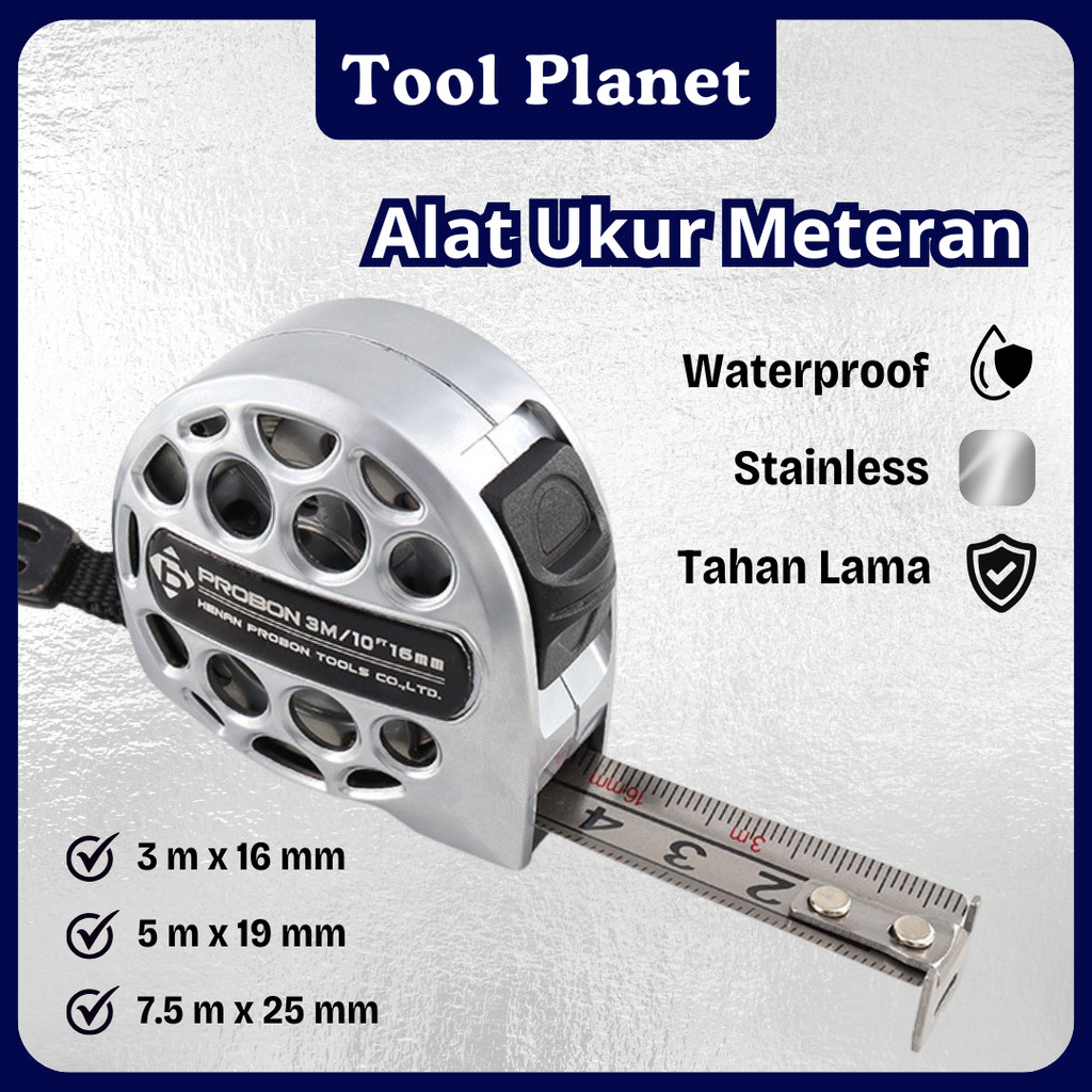 Jual Tool Planet⚡Garansi 1 Tahun⚡7.5m Alat Ukur Meteran Roll ABS 3m/5m ...