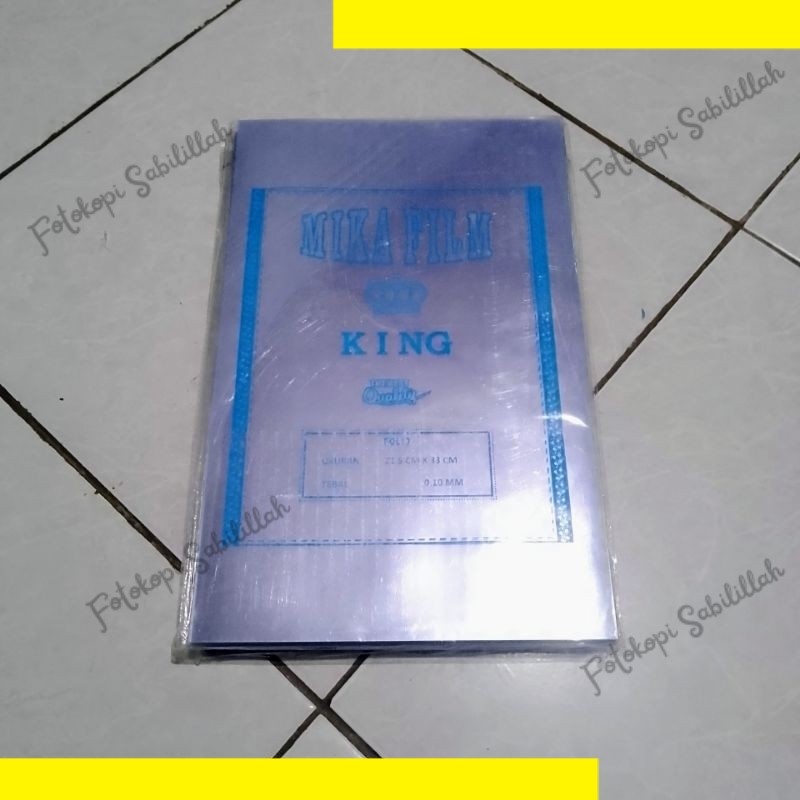 Jual Plastik Mika Jilid Buku/Makalah/Tugas Ukuran Folio 0.10 mm / Mika Film F4 Per 10 Lembar ...