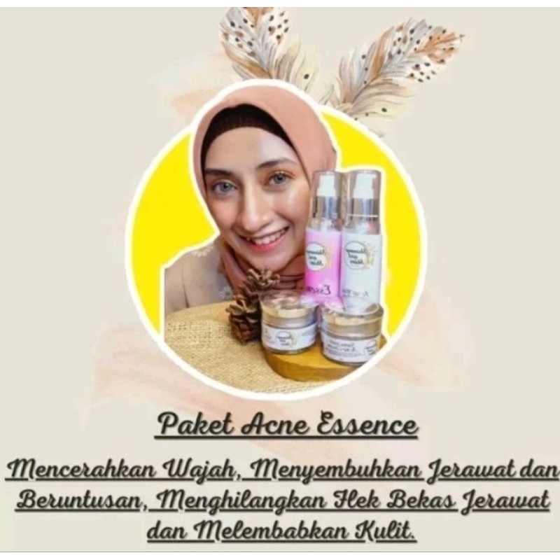 Jual Paket Acne Essence shimmer And shine Skincare (free pouch cantik ...
