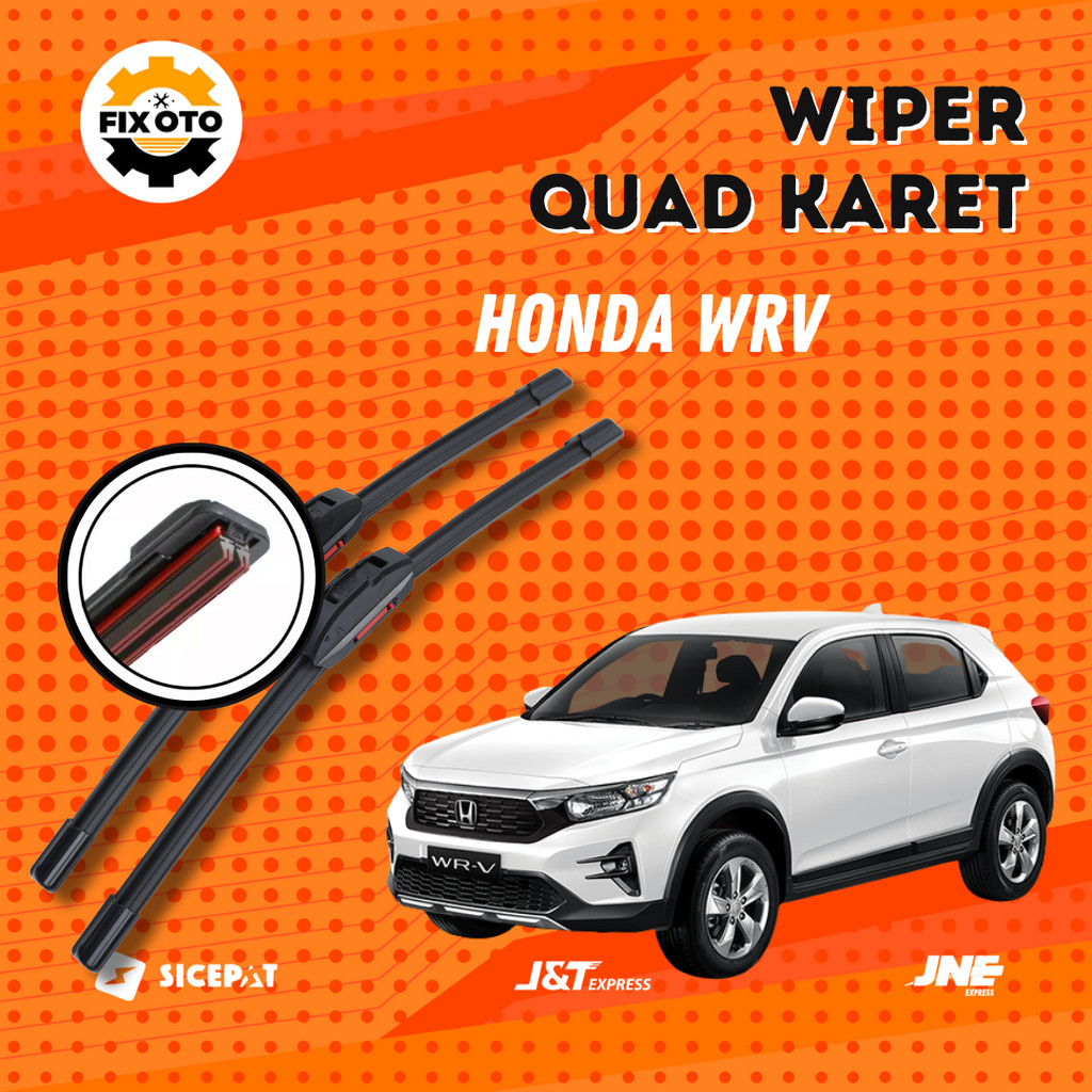 Jual Wiper Mobil - Honda WRV / WR-V - Model Quad 4 Karet 1 Set (2Pcs ...