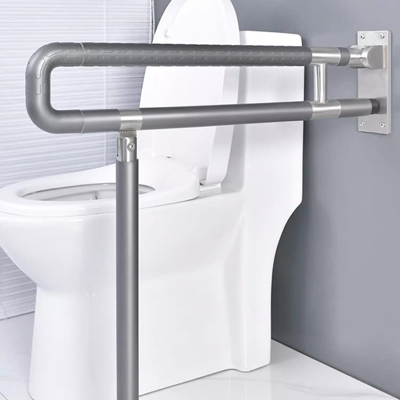 Jual Bathroom Support Folding Grab Bars Metal Handrail Portable Adults ...