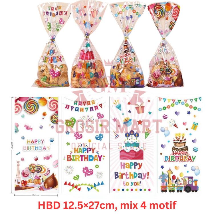 Jual Isi 50 lembar Plastik Kado Hadiah Bingkisan Snack Ulang Tahun ...