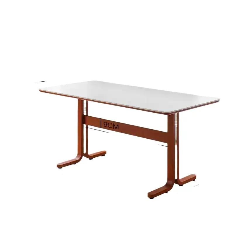Jual Nordic modern double solid wood rock slab long computer table ...