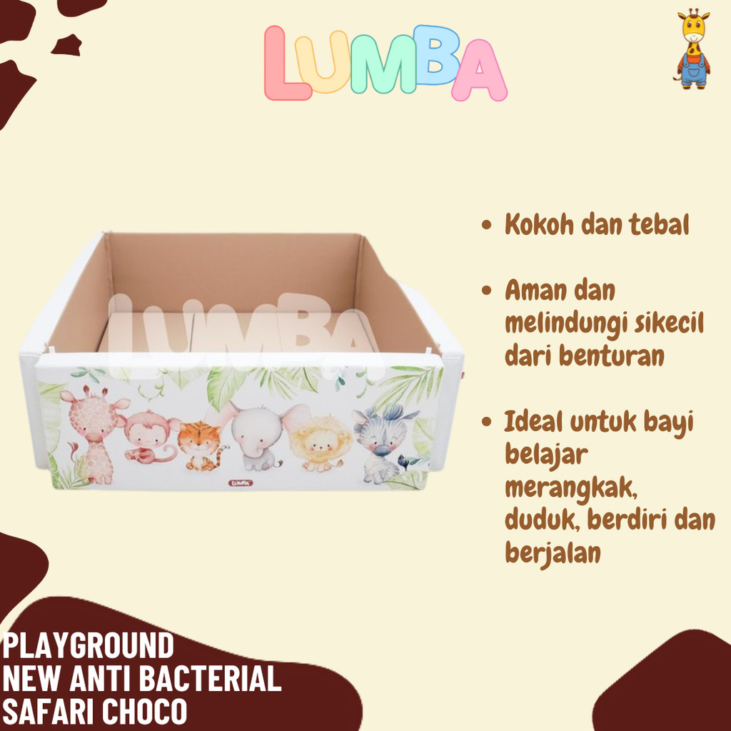 Jual Lumba Playground New Anti Bacterial Baby Safari Choco - Playmat ...