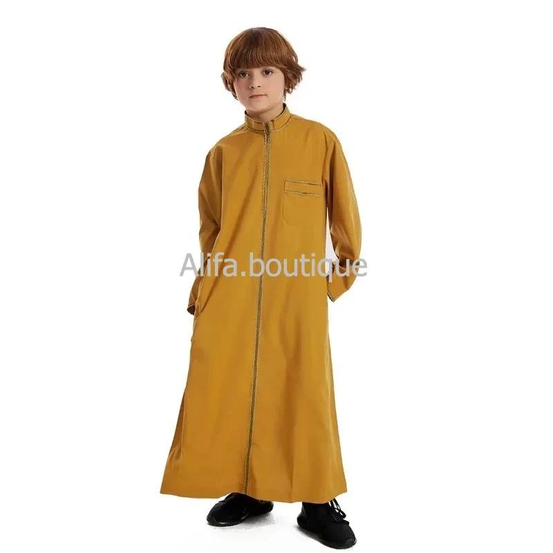 Jual Turkish Muslim Kids Abaya Jubba Thobe Kimono Boy Thobe Thawb ...