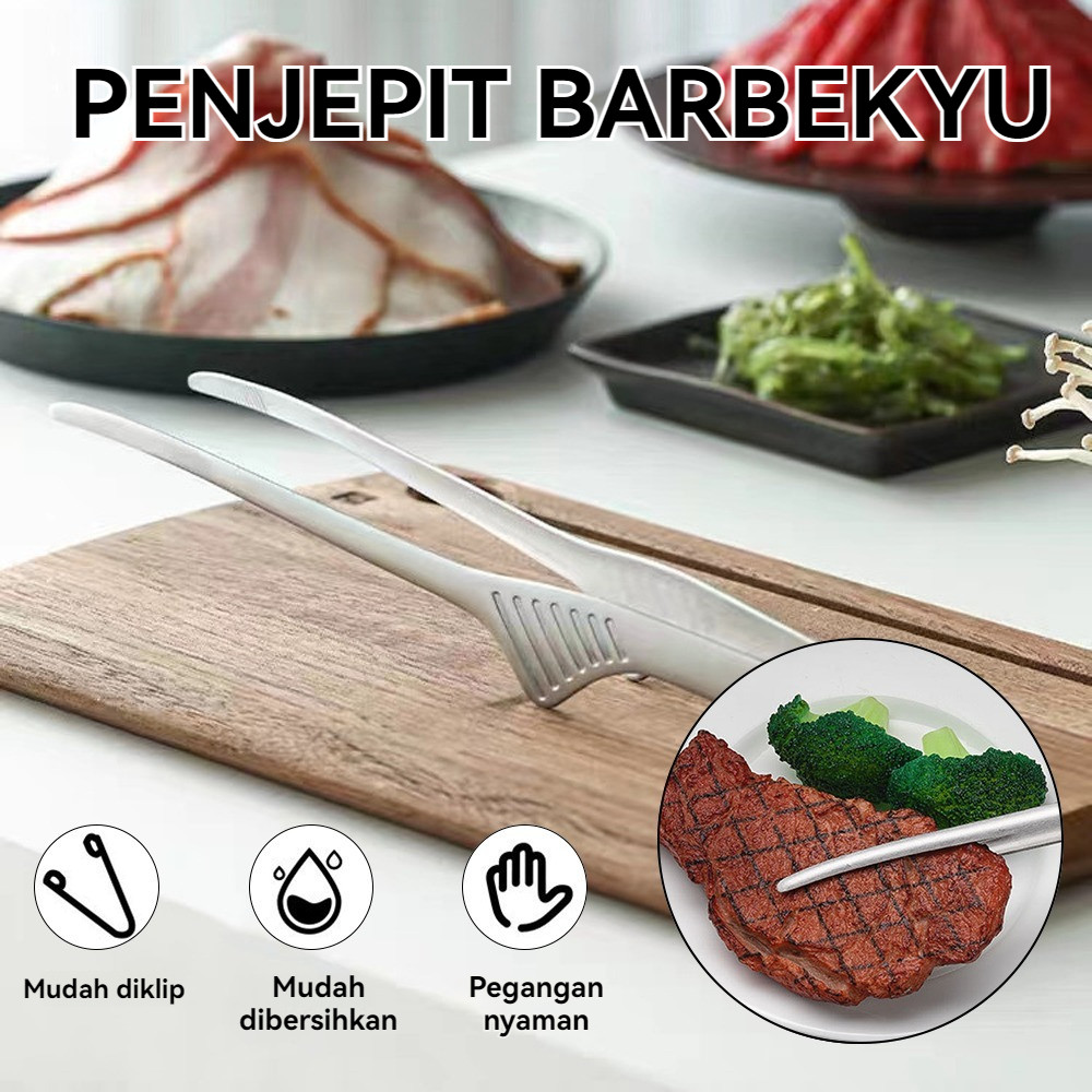 Jual Penjepit Makanan Stainless Steel Daging BBQ Grill Jepitan Makanan ...