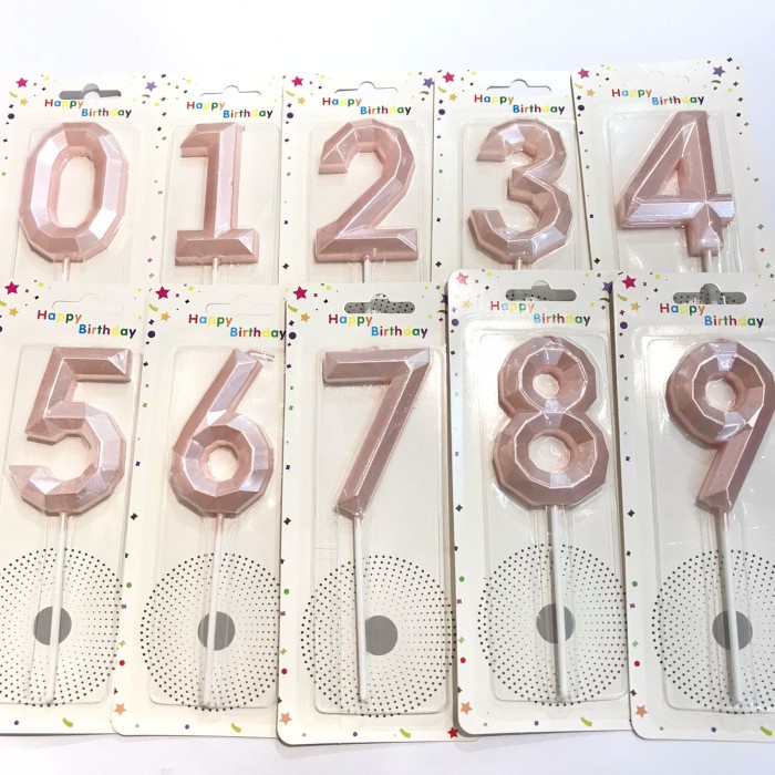 Jual Lilin Angka Metallic 14 cm Numbers Candle Lilin Ulang Tahun ...