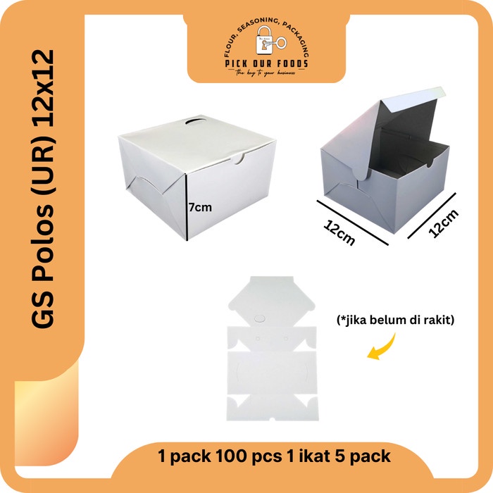 Jual Dus Snack Polos Putih 12x12 | Dus Snack 12x14 | Dus Snack Kraft ...