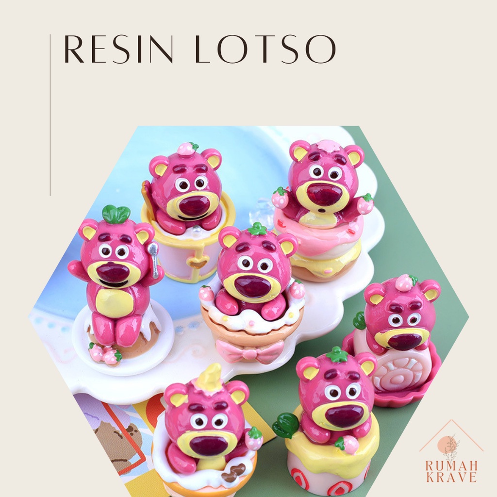 Jual RUMAH KRAVE - Resin Lotso Cake Topper Dekorasi Kue DIY Aksesoris ...