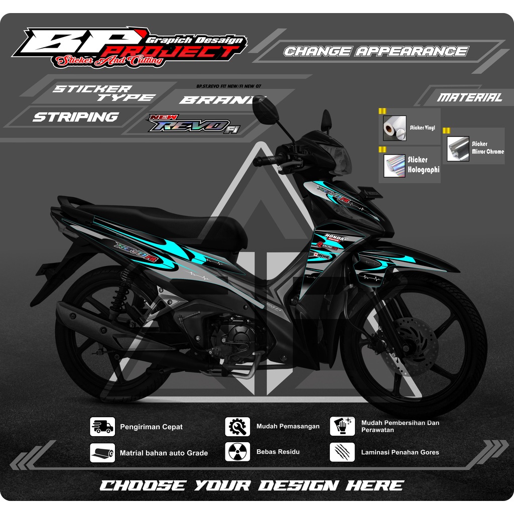 Jual STICKER STRIPING LIST VARIASI REVO FI NEW / REVO FIT INJEKSI ...