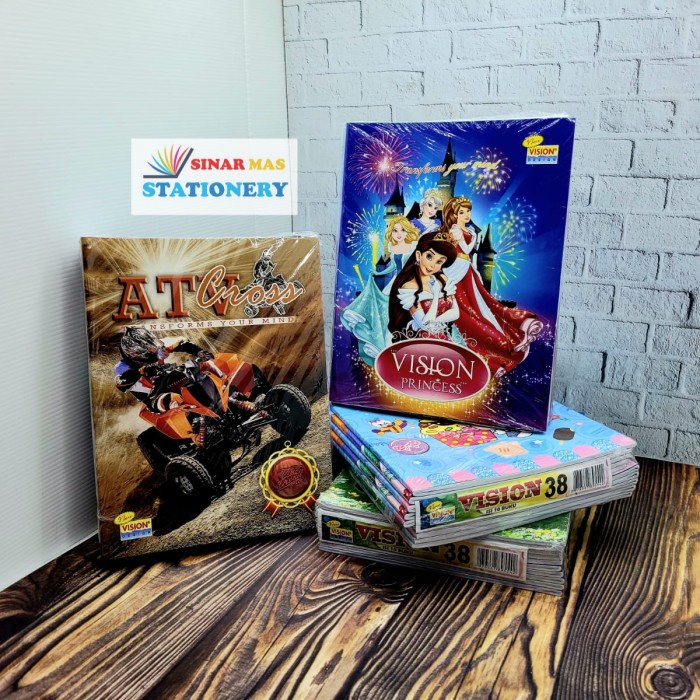 Jual Buku Tulis Vision 38 lembar Ukuran Buku kwarto / Kecil Pak ...