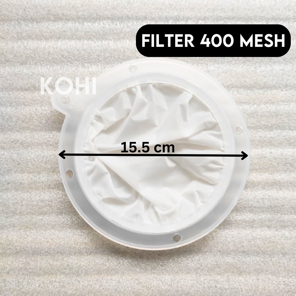 Jual KOHI Corong Stainless Steel Funnel Nilon Filter Saringan Susu ...