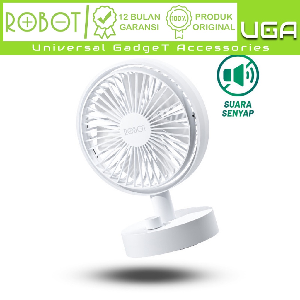 Jual Kipas White Mini Portable ROBOT RT-BF18S Fan Original Garansi 1 ...