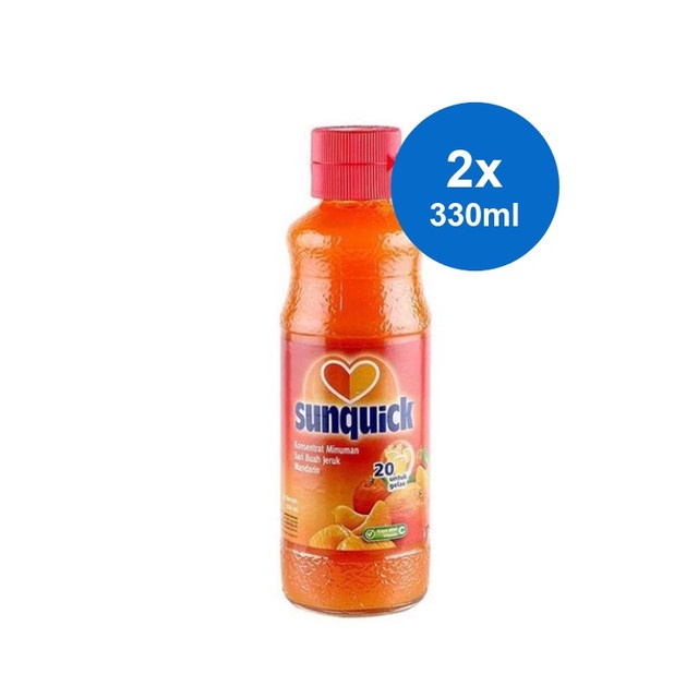 Jual Sunquick Minuman Jeruk Mandarin Standard 330 mL x 2 | Shopee Indonesia