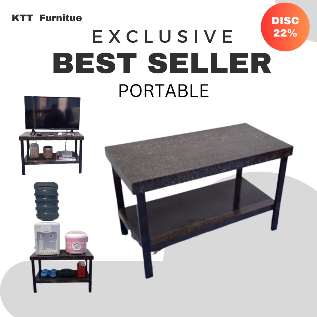 Jual KTT Furniture Meja Tv Rak Galon Megicom Serbaguna Aeshtetic ...