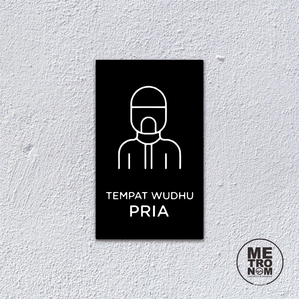 Jual Tempat Wudhu Pria Sign Board Akrilik Siap Pasang | Shopee Indonesia