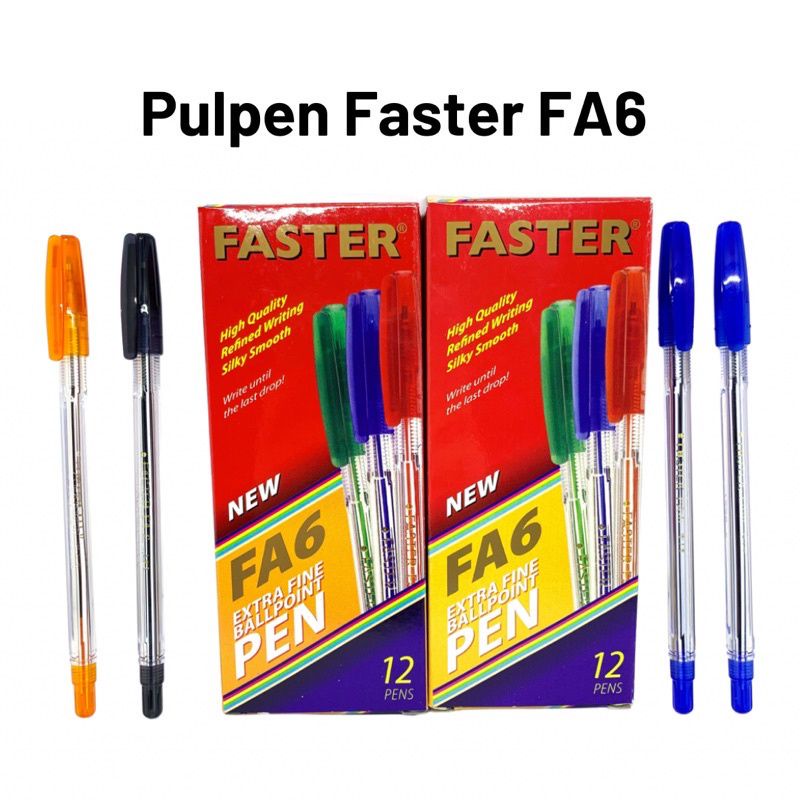 Jual Pulpen Faster FA6 Extra fine 0.7mm ( 1pak/12pcs ) | Shopee Indonesia