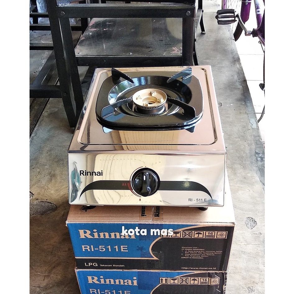 Jual Kompor Gas Rinnai RI 511E Kompor Stainless Rinnai 1 Tungku Kompor ...