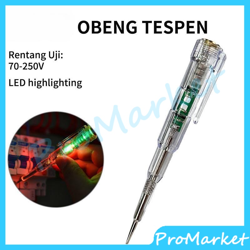 Jual Obeng Tespen Listrik Test Minus Sensor Detektor Lampu LED Hijau ...
