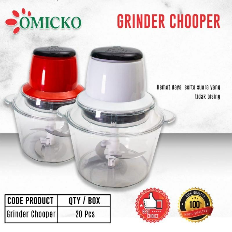 Jual Chopper Choper Blender Daging Omicko OM-4902 2L 2 Liter Listrik ...