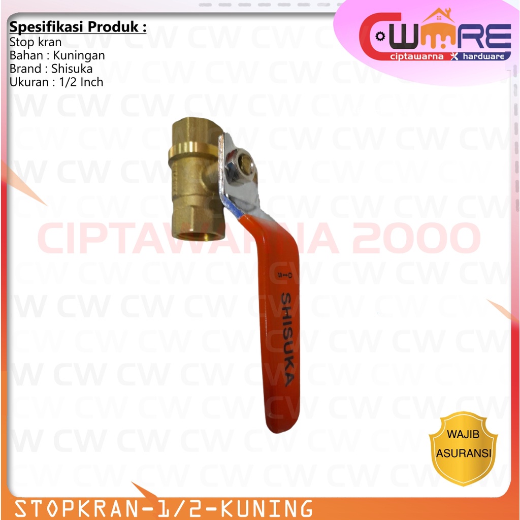 Jual Stop keran kran Ball Valve Kuningan Brass Sambungan Pipa 1/2" Inch - Cw | Shopee Indonesia
