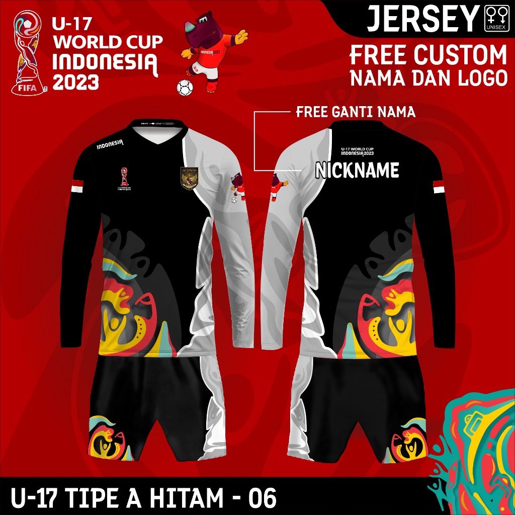 Jual Set baju celana piala dunia u 17 2023 kaos jersey timnas indonesia ...