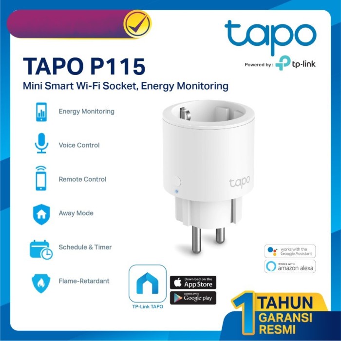 Jual Tapo P115 Mini Smart Wi-Fi TP-link Socket Energy Monitoring P 115 ...