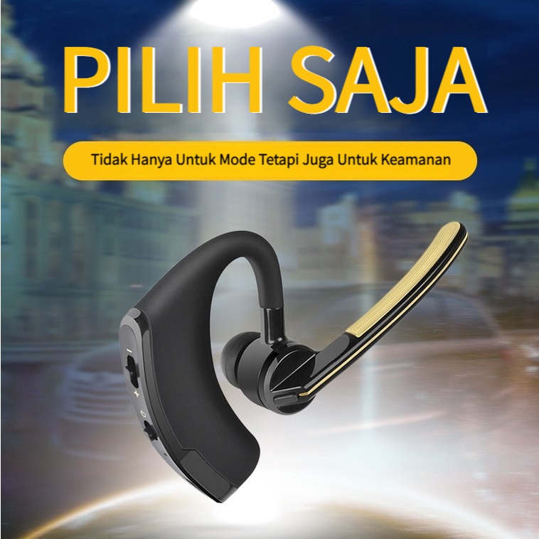 Jual Headset Bluetooth V8 Long Mic 8D Bass Wireless Earphone Hifi ...