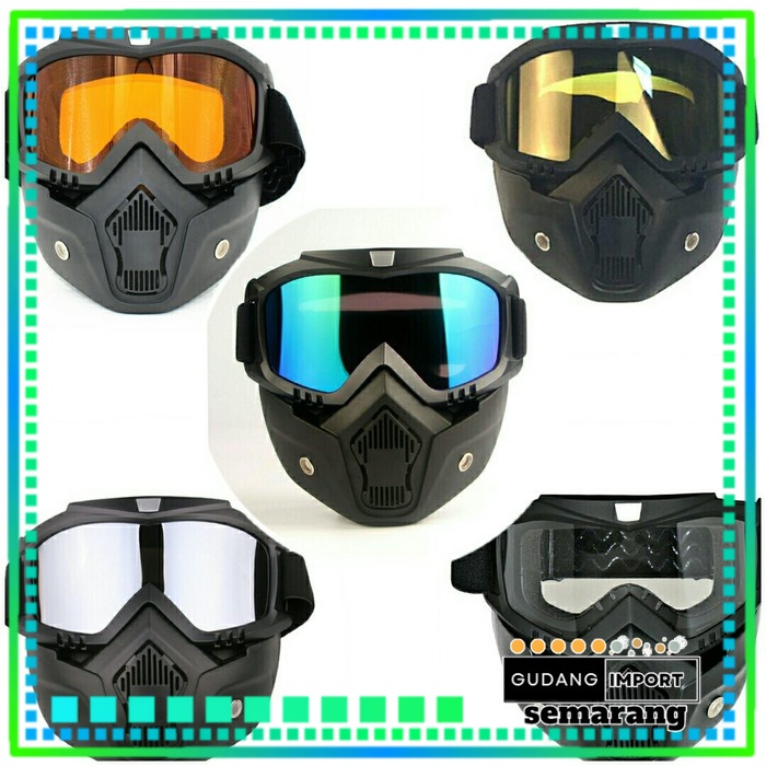 Jual Kacamata Masker Motor Retro Trail Cross - Paintball Mask Biker ...