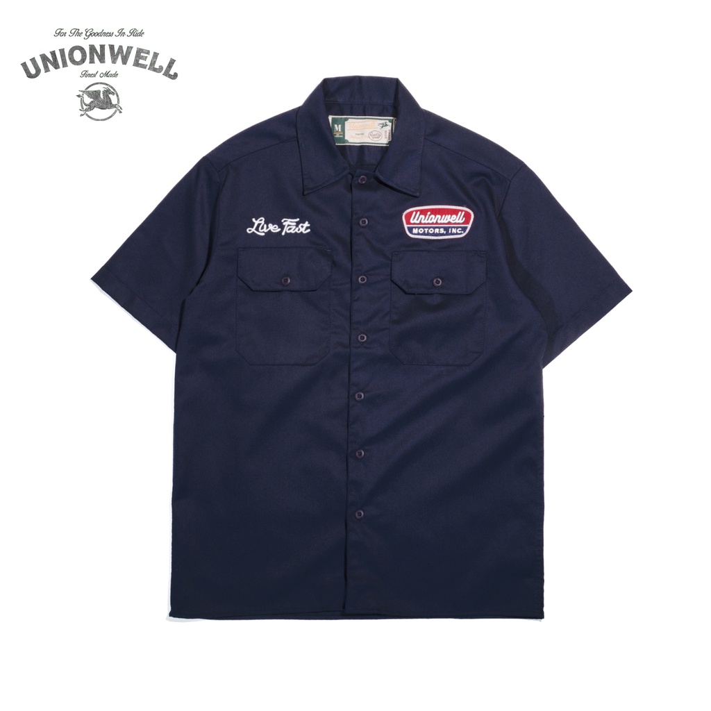 Jual Unionwell Work Shirt Darren Navy | Shopee Indonesia