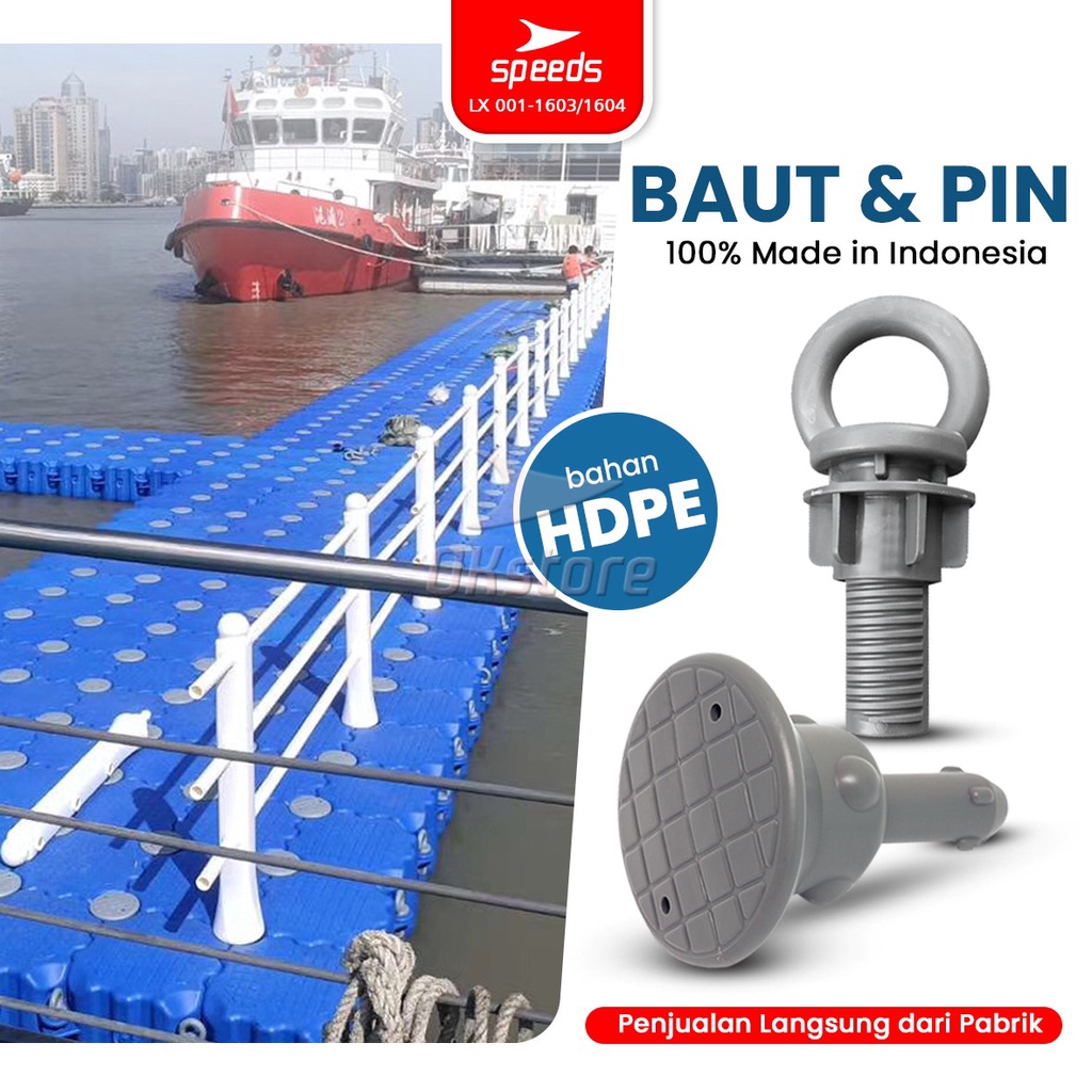 Jual SPEEDS Pin Pengunci Paku Baut Sekrup Bolt Dermaga Apung Kubus ...