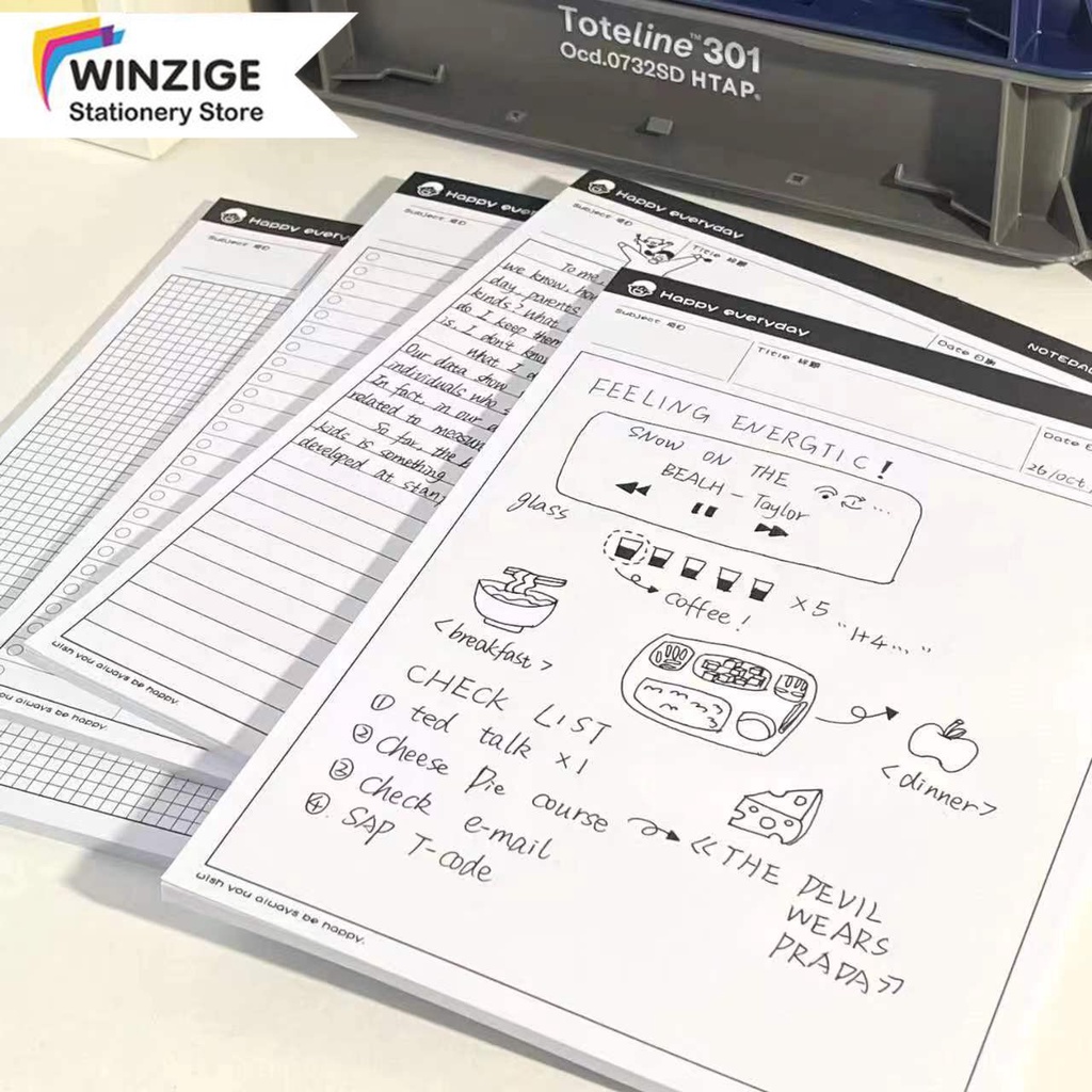 Jual Winzige B5 Buku Tulis Lucu Buku Catatan To Do List Memo Pad ...
