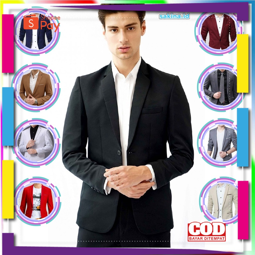 Jual PREMIUM KOREAN STYLE / Jas Blazer Pria Premium Jumbo Remaja Dewasa ...