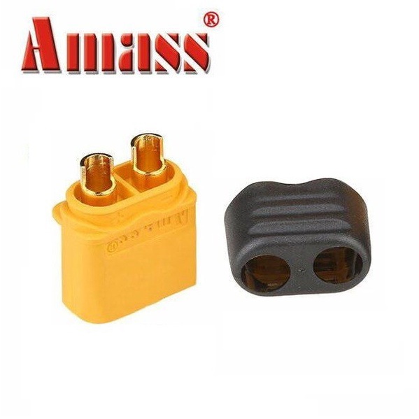 Jual Amass XT60+ Plug Connector With Sheath Housing Male XT60 | Shopee Indonesia