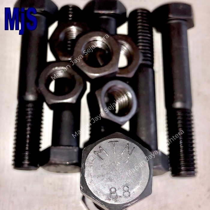 Jual Mur Baut Baja Grade 8.8 M12 x 35 mm HTB - MJS | Shopee Indonesia