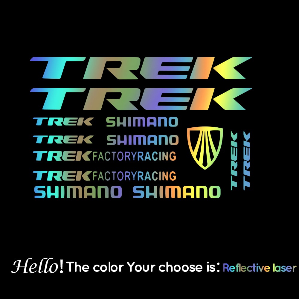 Jual Reflective Color TREK Bike Stickers For Frame Decor MTB Cycling ...