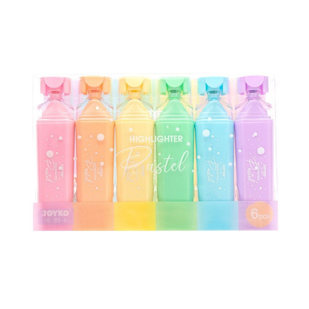 Jual [SET] Highlighter / Penanda 6 Warna Soft Pastel - Joyko HL-85-6 ...