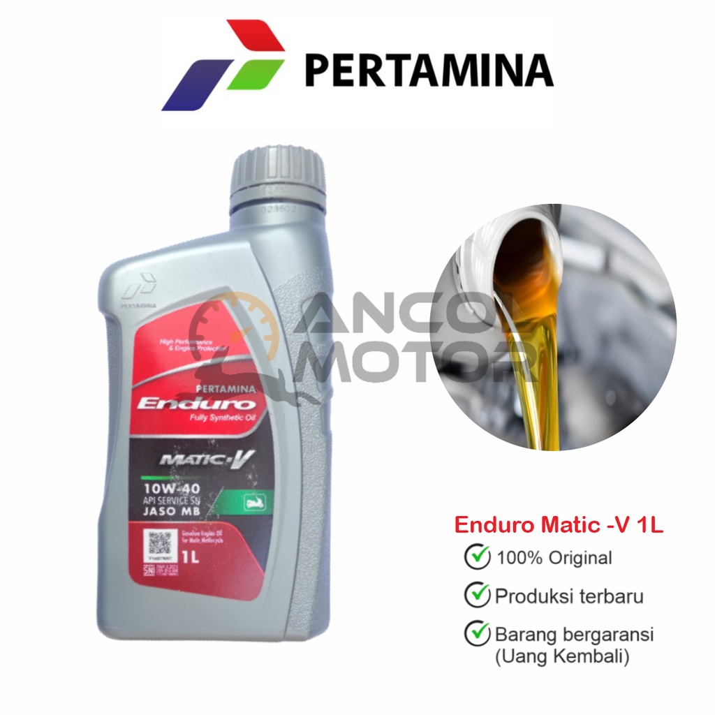 Jual Pertamina Enduro Matic V 1000ml 10w40 Oli Motor Matik Universal 1L ...