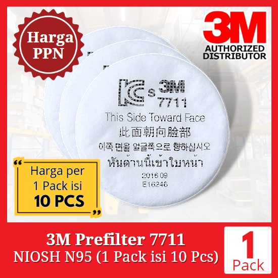 Jual 3M Prefilter 7711 N95 Approved (1 Pack isi 10 Pcs) | Shopee Indonesia
