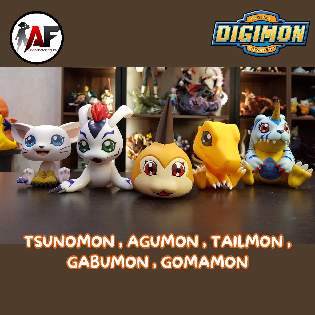 Jual Action figure Digimon Agumon Tailmon Tsunomon mainan anak koleksi ...