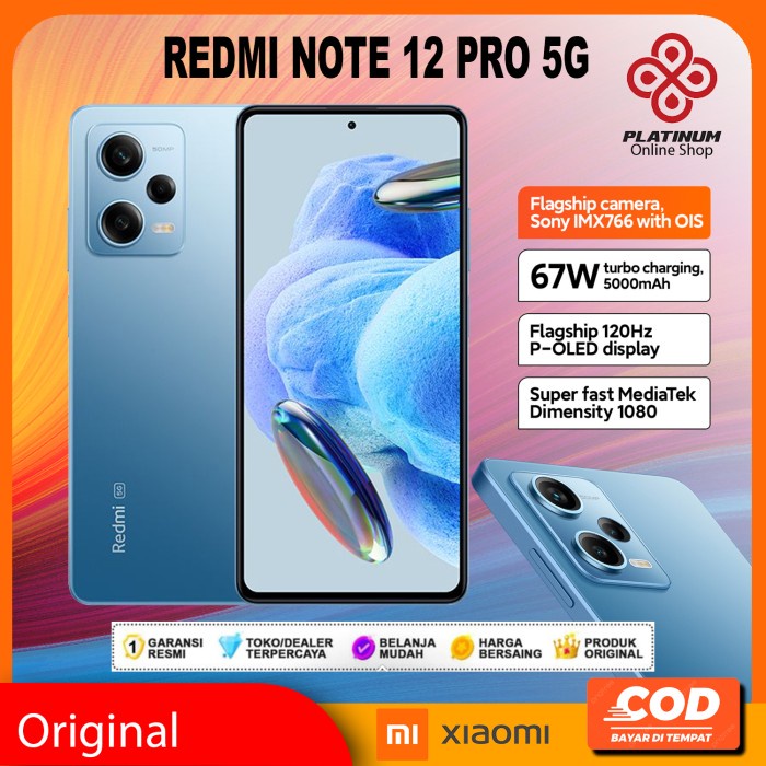 Jual XIAOMI REDMI NOTE 12 PRO 5G 8/256GB (Sky Blue) | Shopee Indonesia